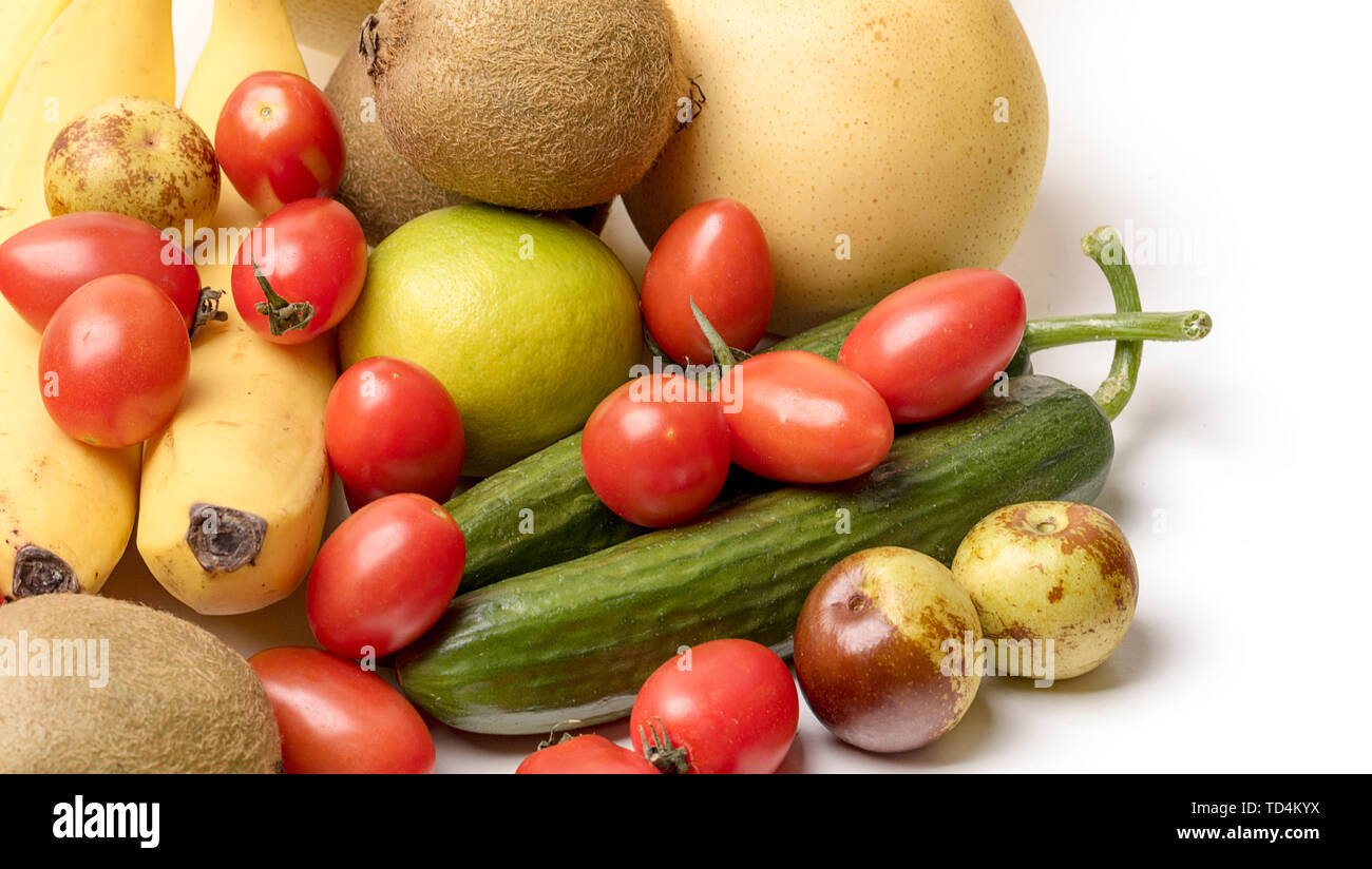 Fresh fruit combination Stock Photo - Alamy
