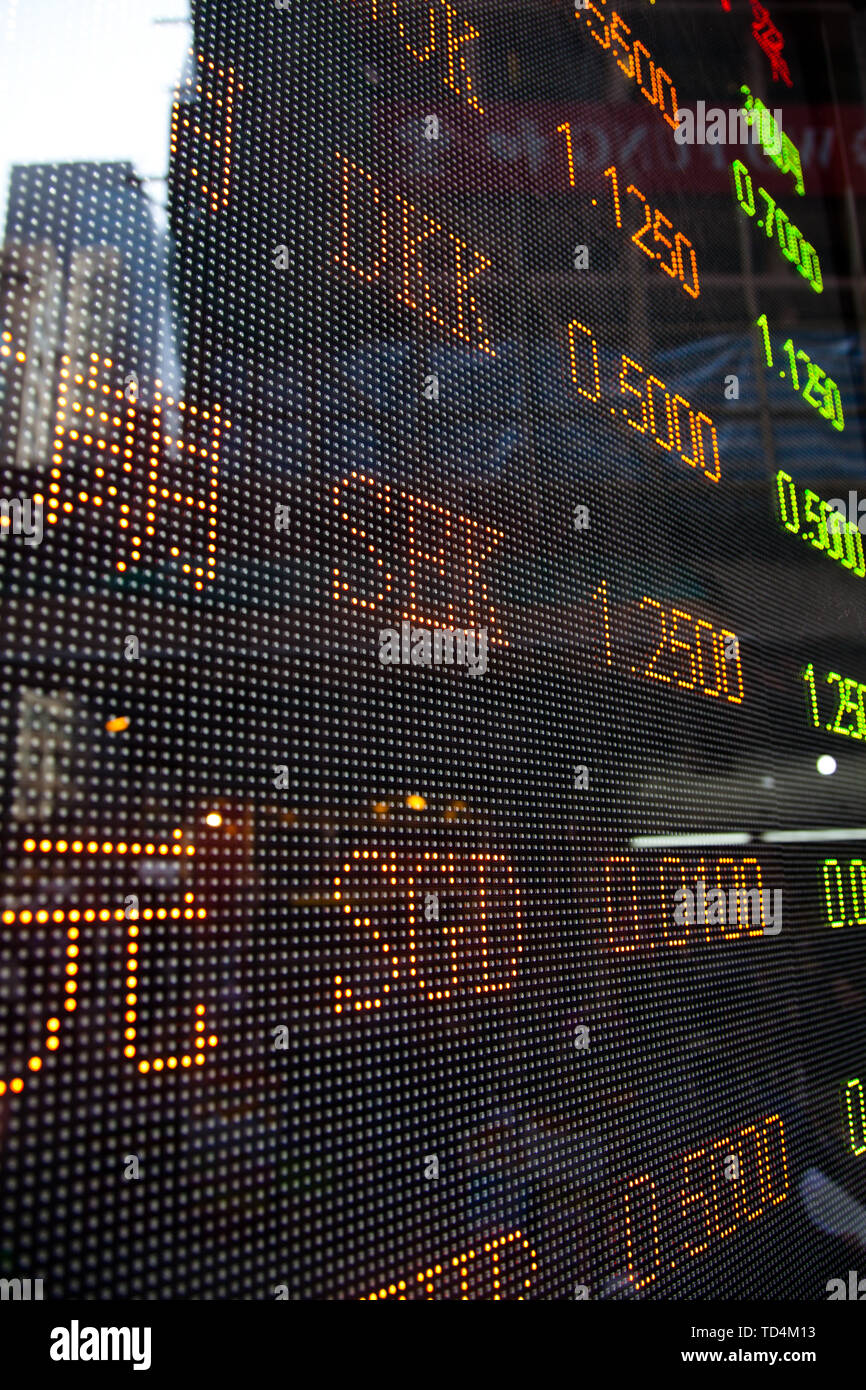 Display of Stock Market quotes Stock Photo - Alamy