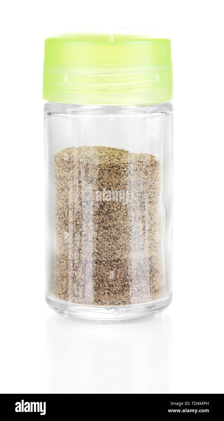 Pepper shaker, isolated on white Stock Photo - Alamy