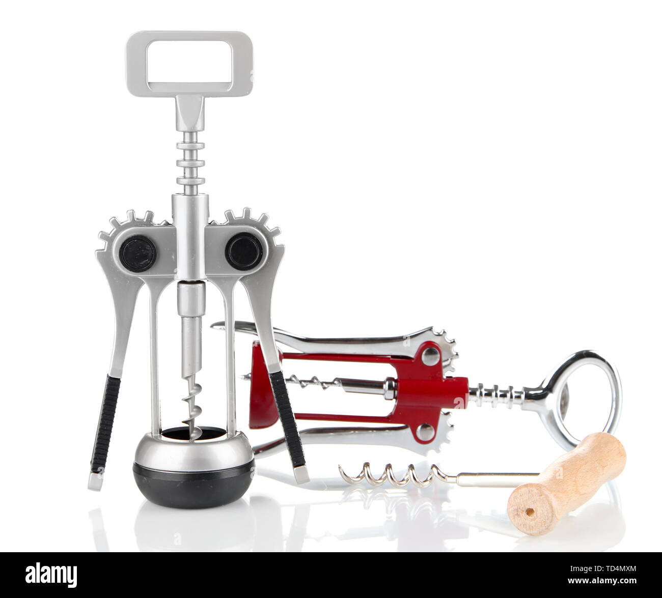 Three kinds of corkscrew, isolated on white Stock Photo - Alamy