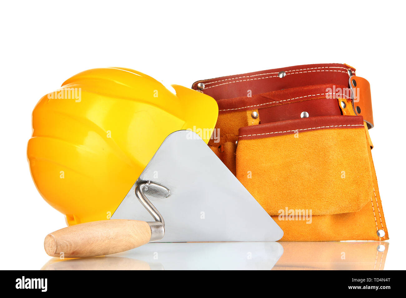 Metal tool for building and building site accessories isolated on white ...