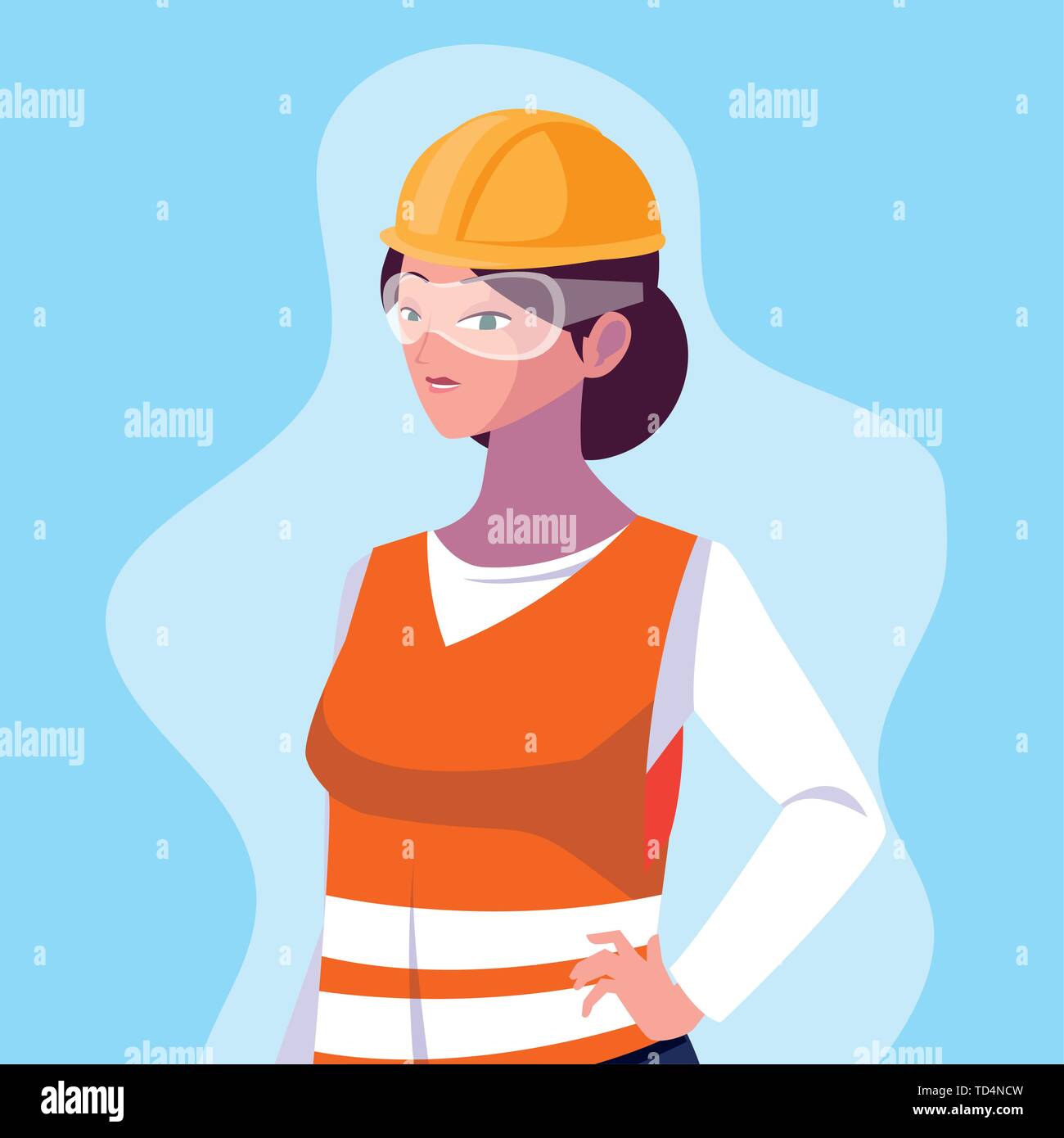 Woman engineer design, Worker profession industry construction ...