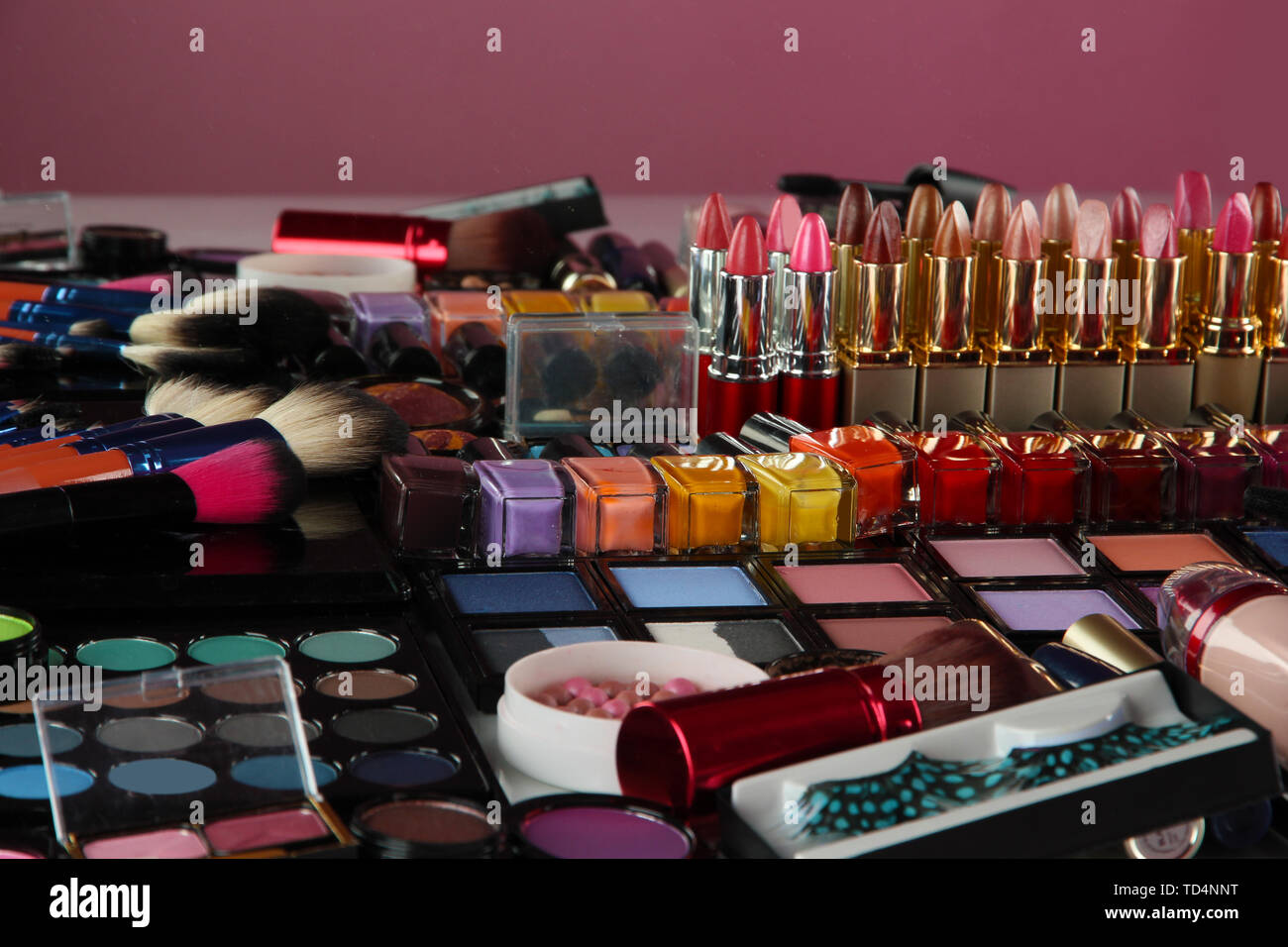 Lot different cosmetics on hi-res stock photography and images - Alamy