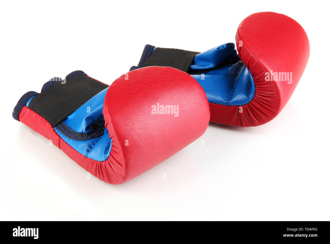Small children boxing gloves isolated on white Stock Photo - Alamy