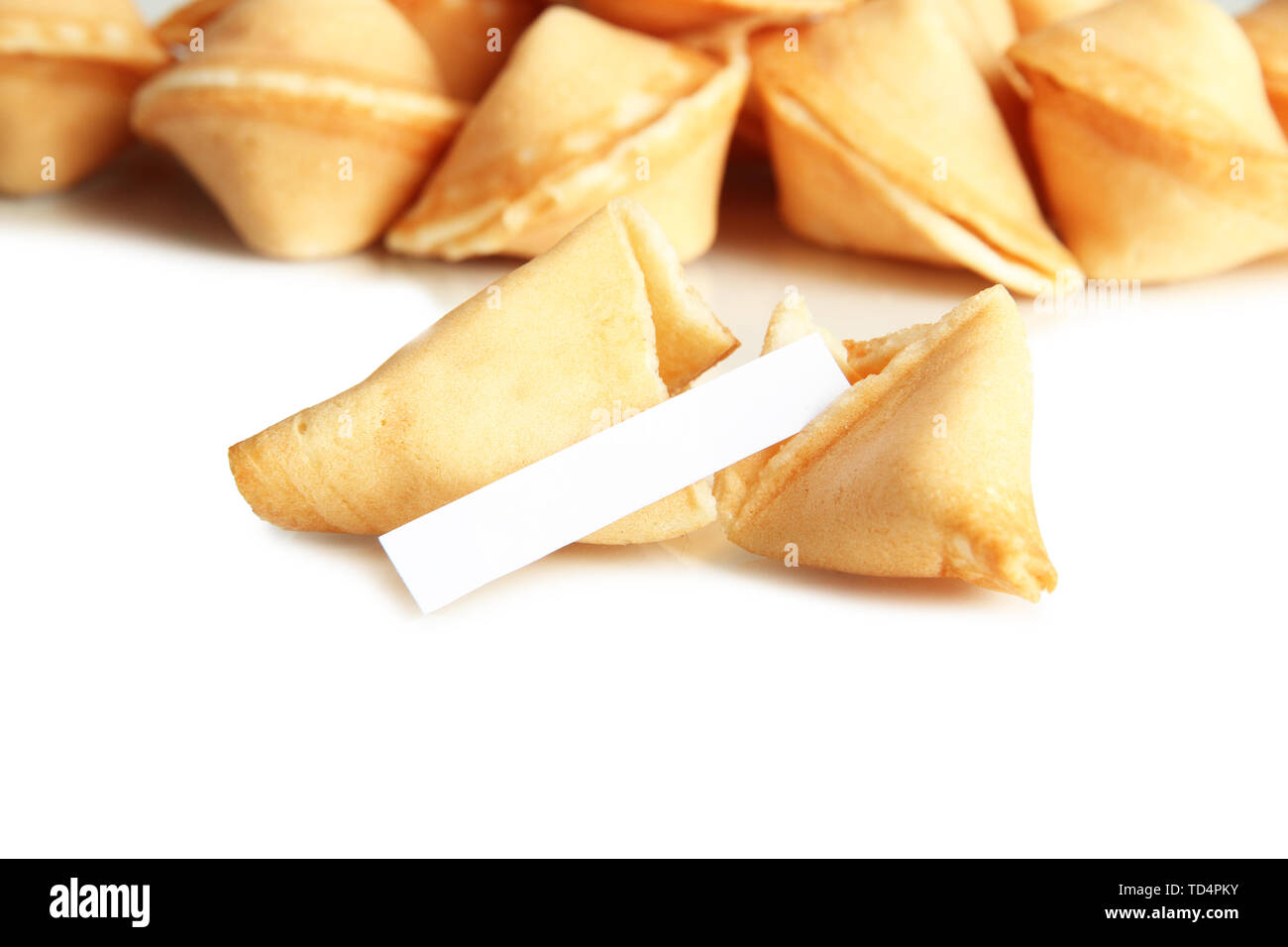 Fortune cookies, isolated on white Stock Photo - Alamy