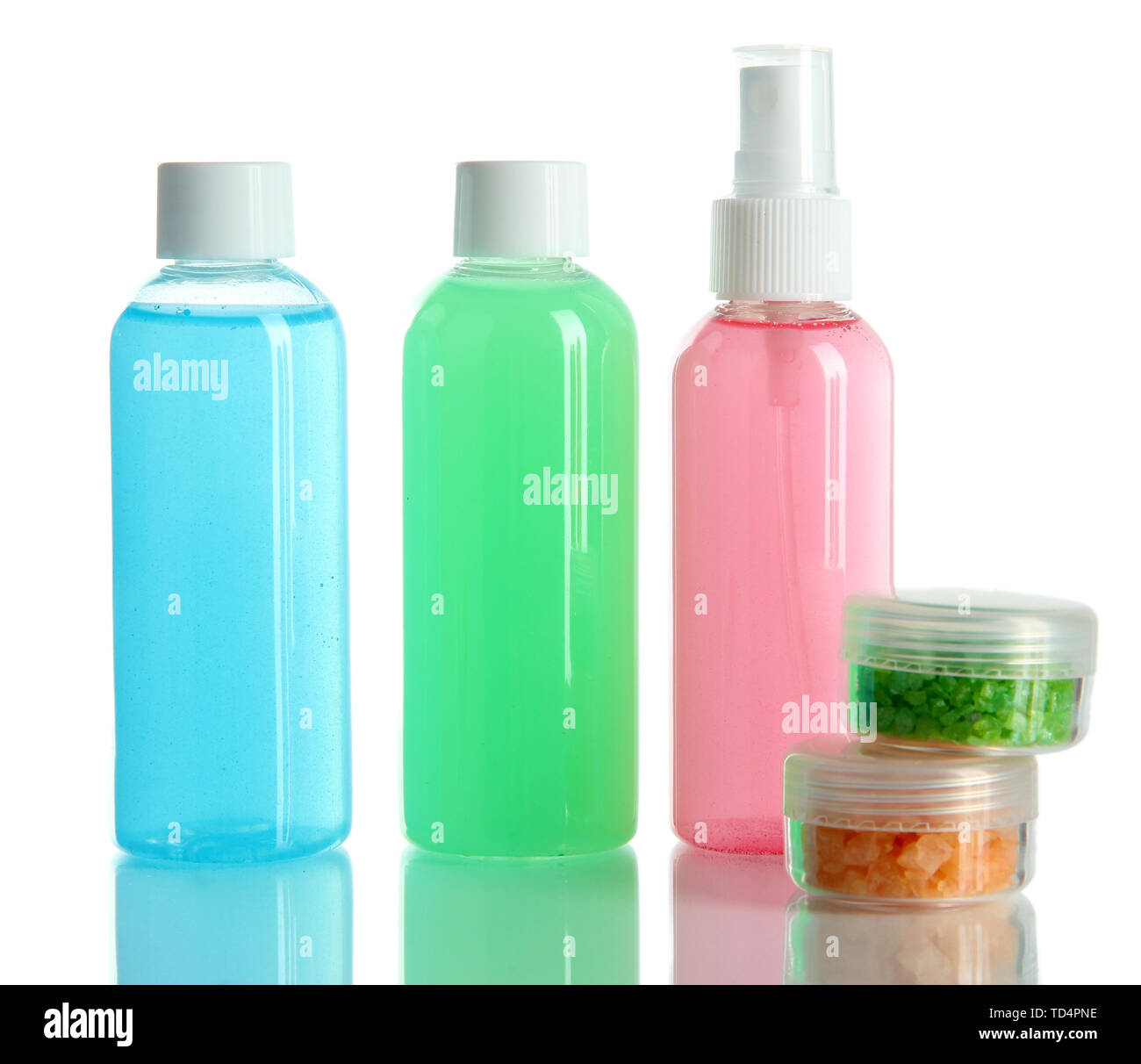 Hotel cosmetics kit isolated on white Stock Photo - Alamy