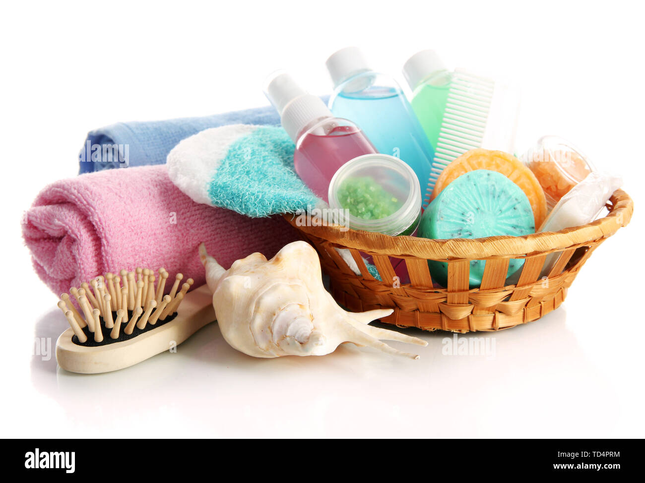 Hotel cosmetics kit isolated on white Stock Photo - Alamy