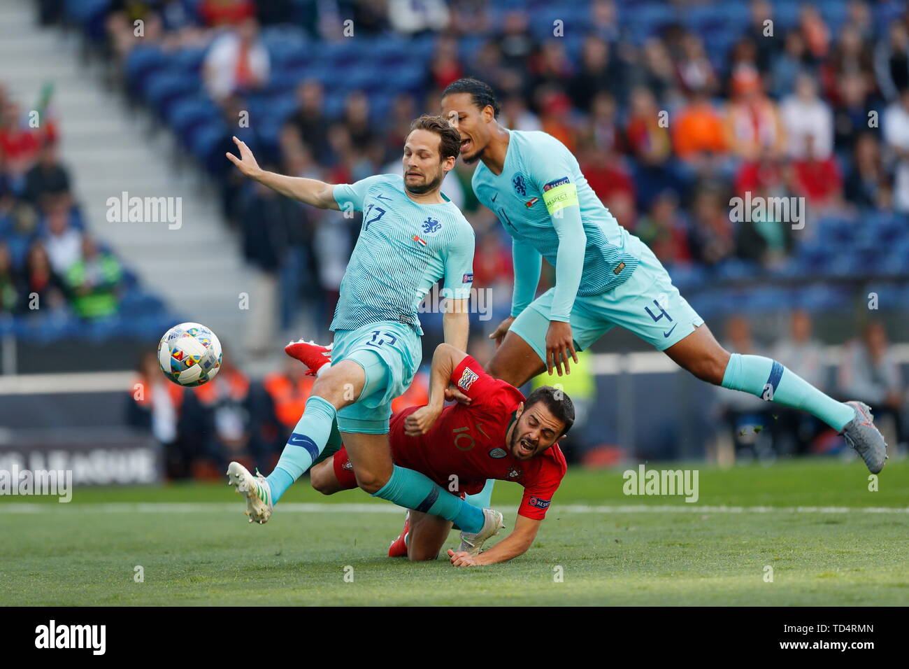 (L-R) Daley Blind (NED), Bernardo Silva (POR), Virgil van Dijk (NED ...