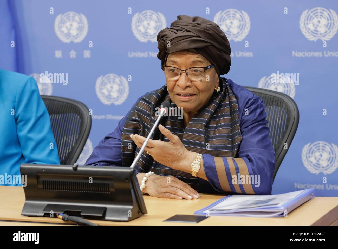 United Nations, New York, USA, June 11, 2019 - Ellen Johnson Sirleaf ...