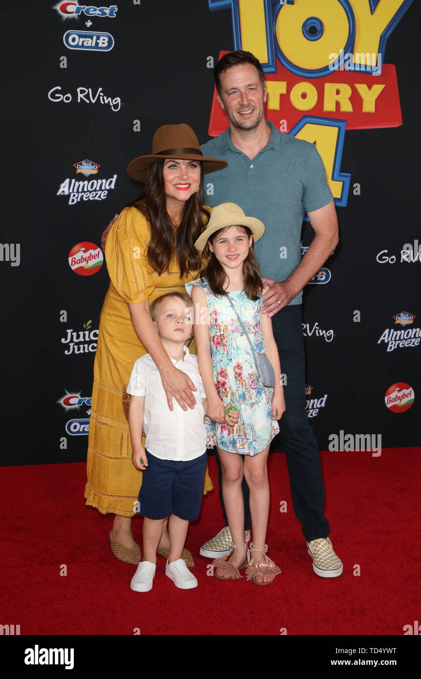 Hollywood, Ca. 11th June, 2019. Tiffani Thiessen, Brady Smith, Harper ...