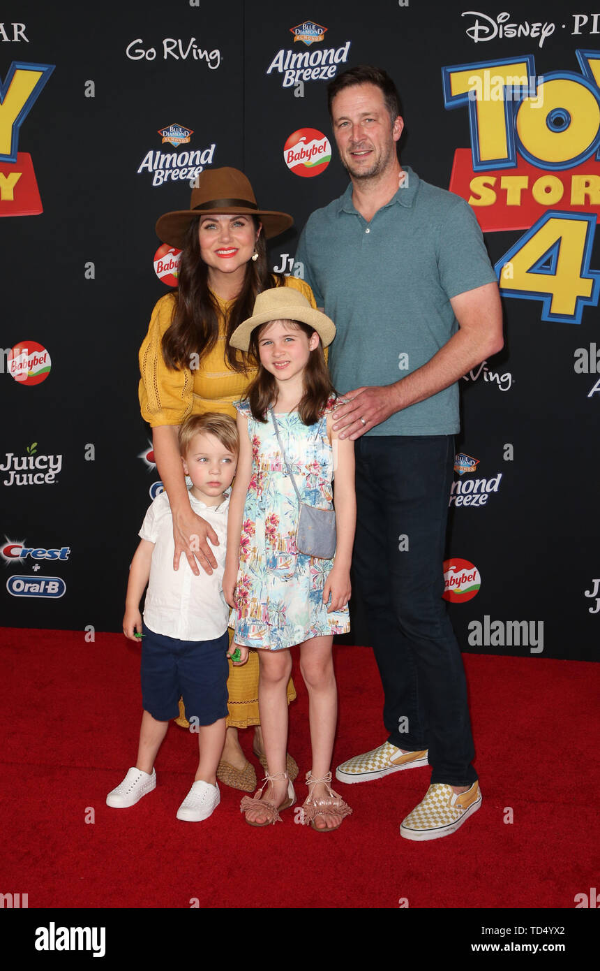 Hollywood, Ca. 11th June, 2019. Tiffani Thiessen, Brady Smith, Harper ...