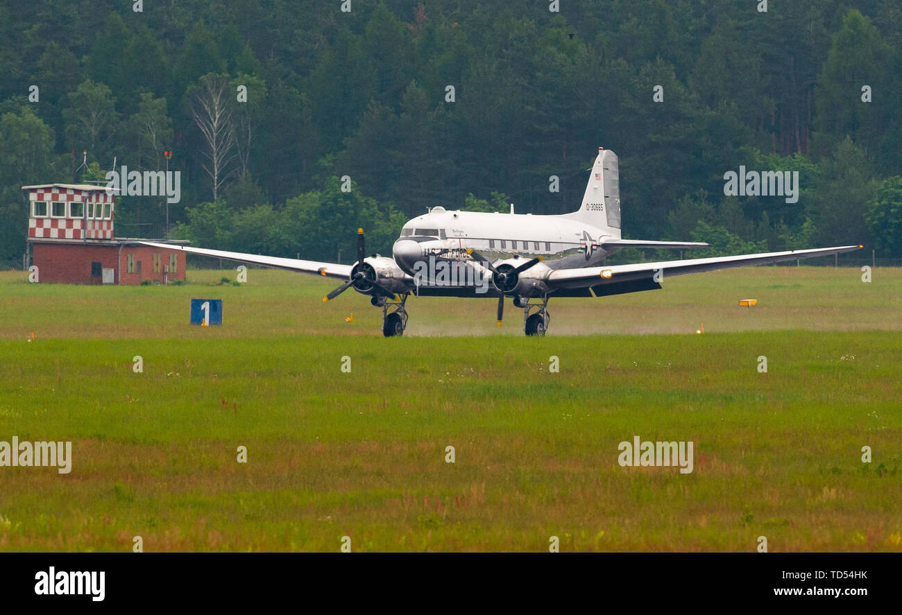 Fassberg, Germany. 12th June, 2019. A historic Douglas DC-3 also known ...