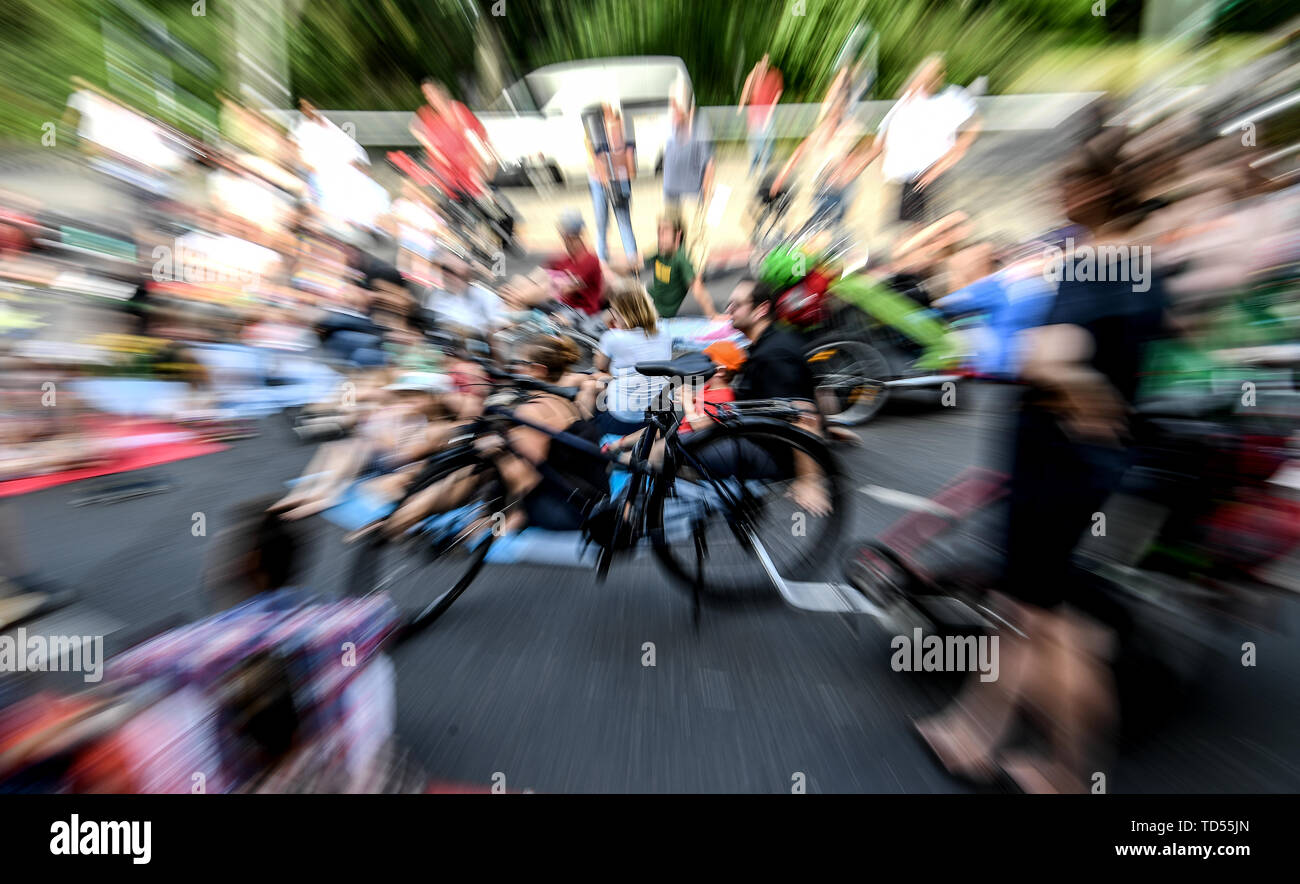 Berlin, Germany. 12th June, 2019. Participants of a protest picnic of ...