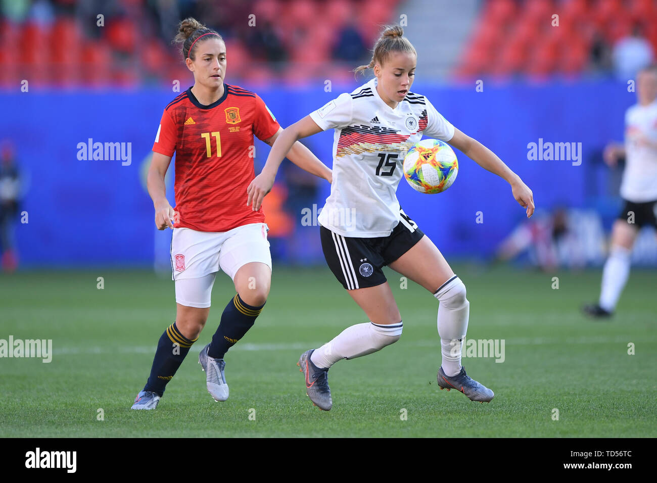 Valenciennes, France. 12th June, 2019. left to right Alexia Putellas ...