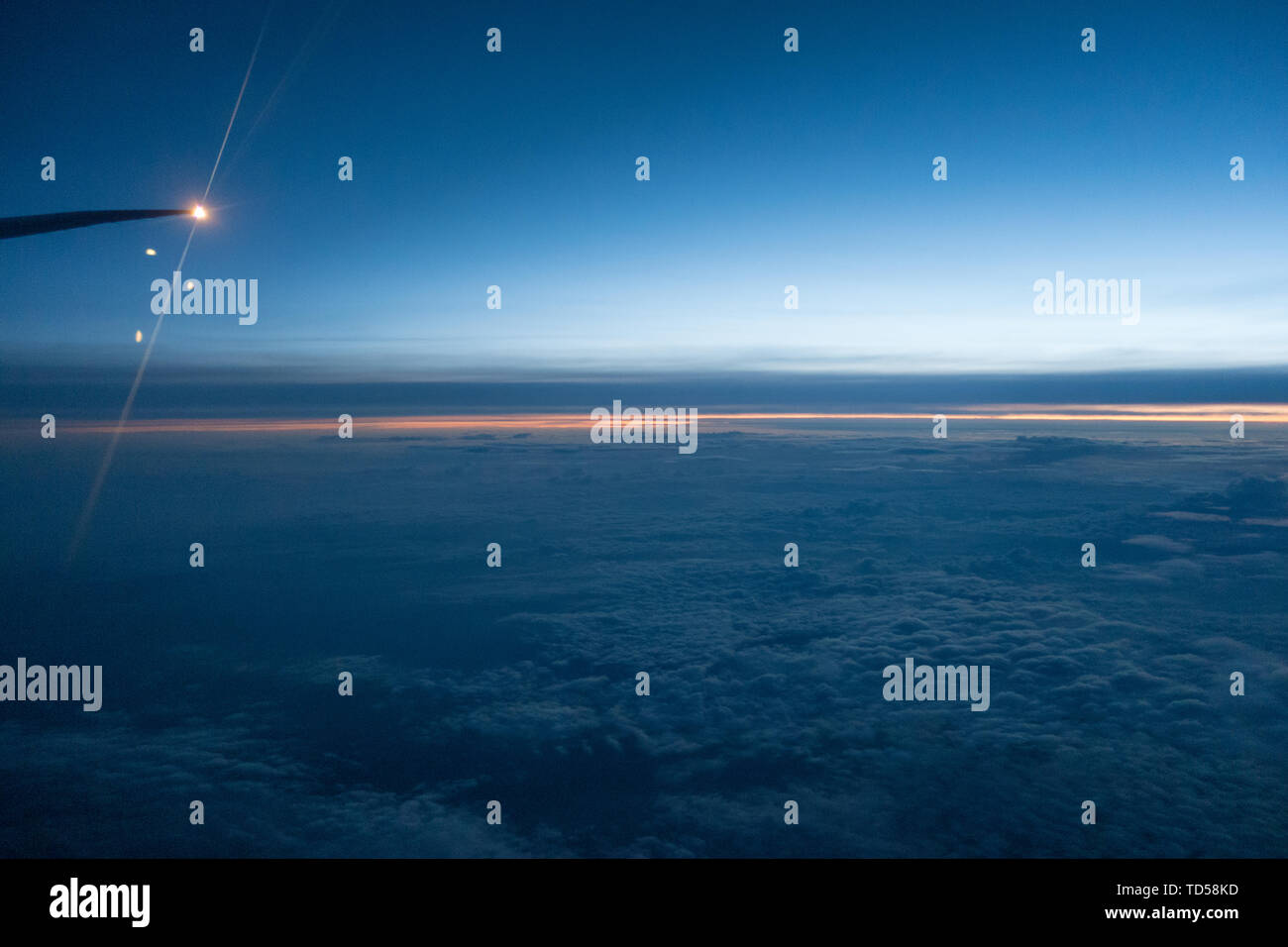 Aircraft flying at high altitude Stock Photo - Alamy