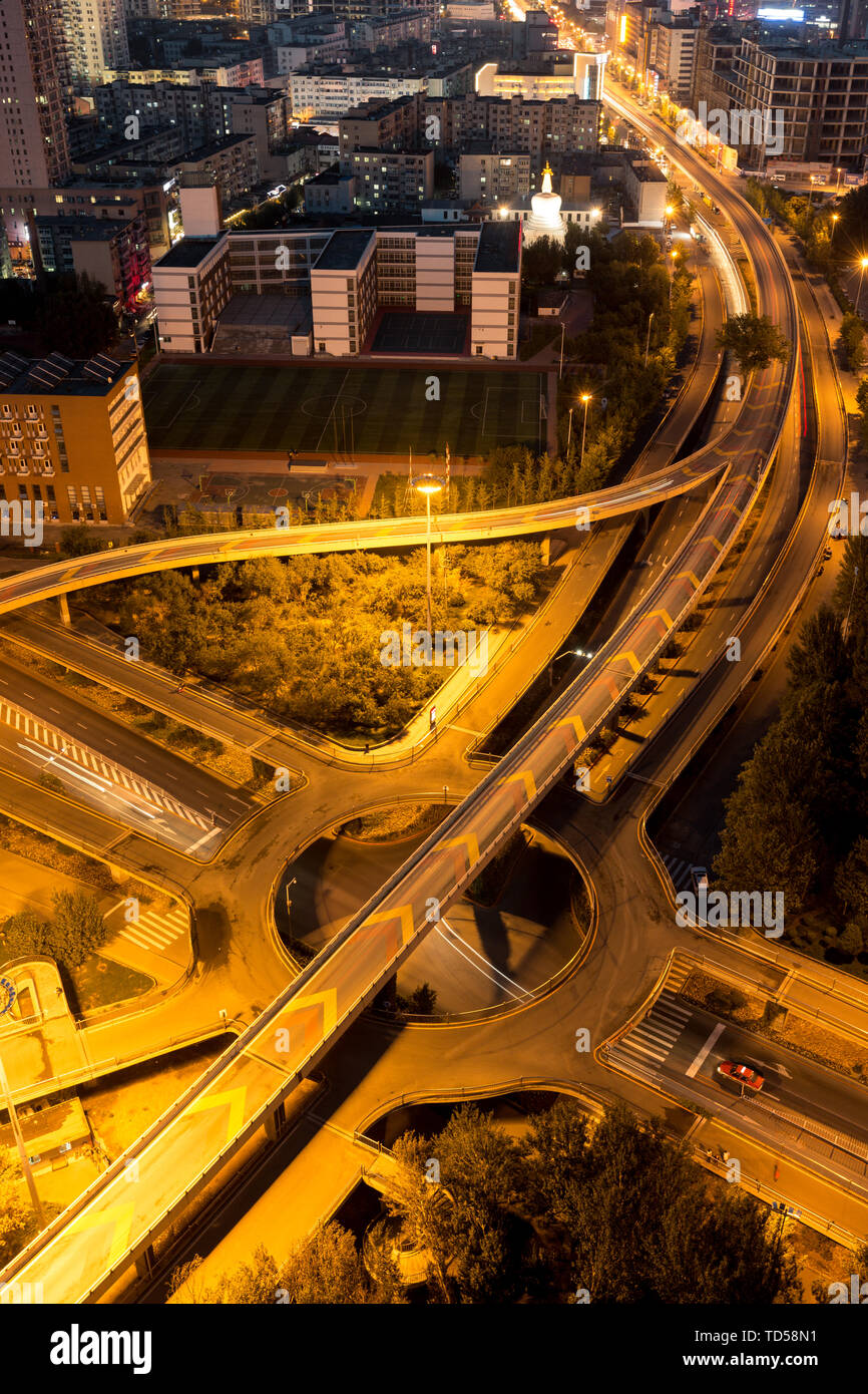 Night Scene of the City of Shenyang Stock Photo - Alamy