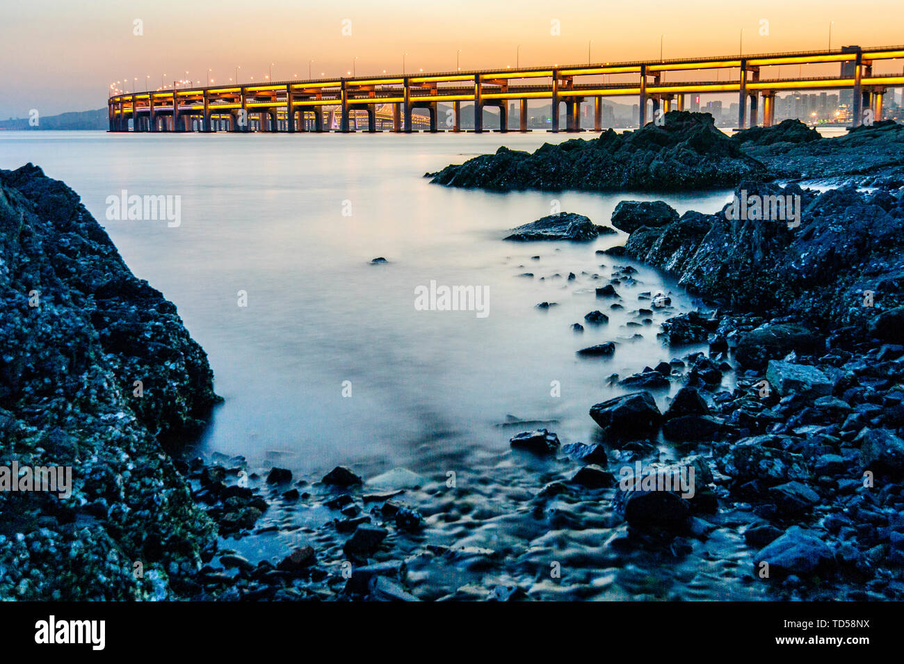 Dalian Xingwan Bridge Stock Photo - Alamy