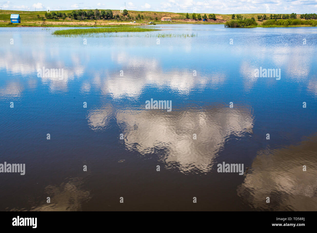 Scenery of Hulun Lake, Inner Mongolia Stock Photo - Alamy