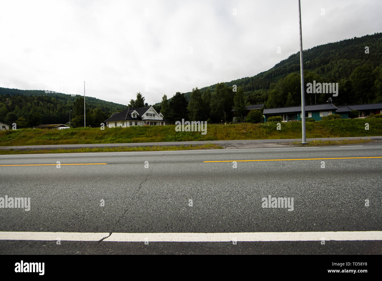 The rural expressway and lawns hi-res stock photography and images - Alamy