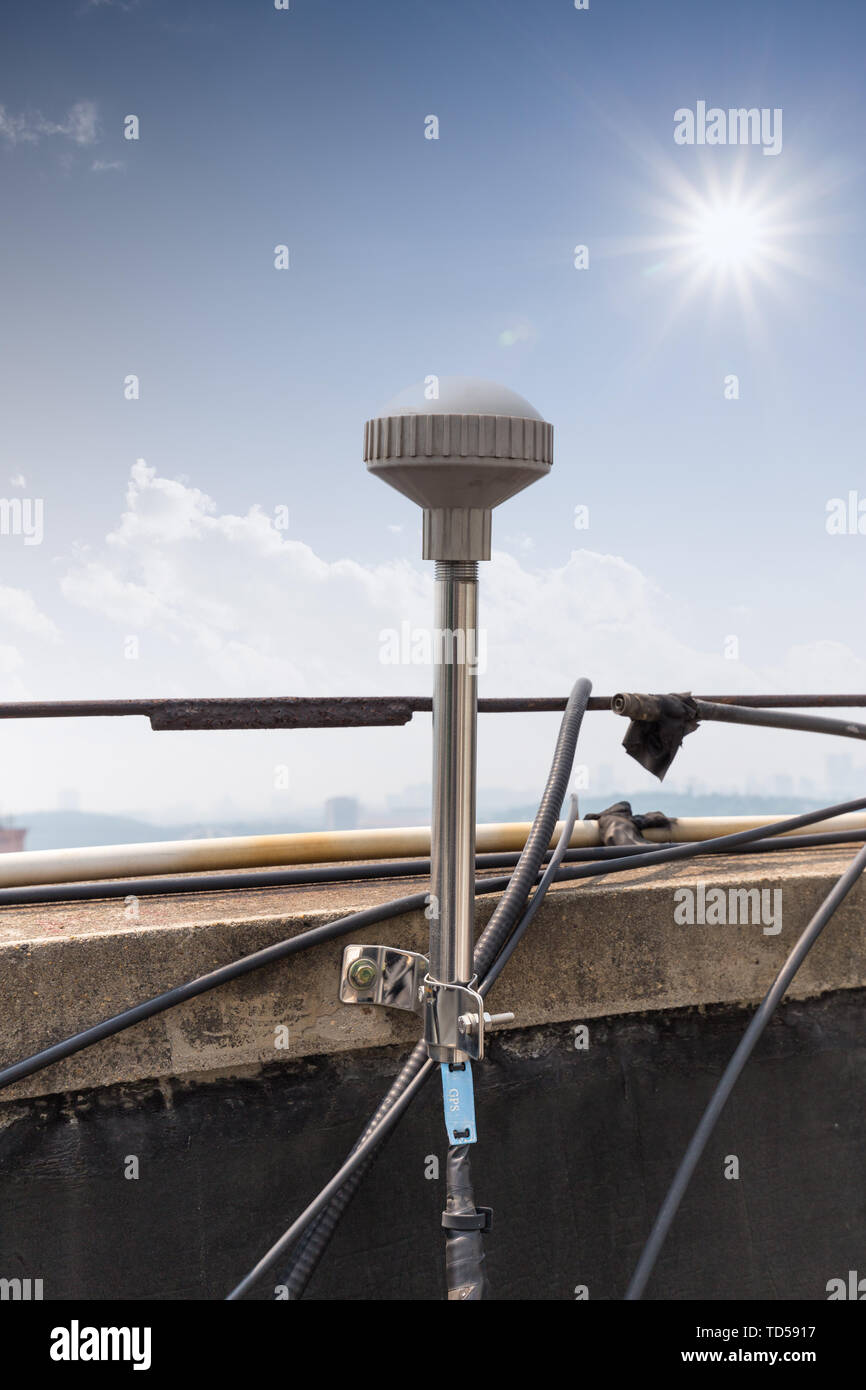 communication equipment on top floor of modern building Stock Photo - Alamy