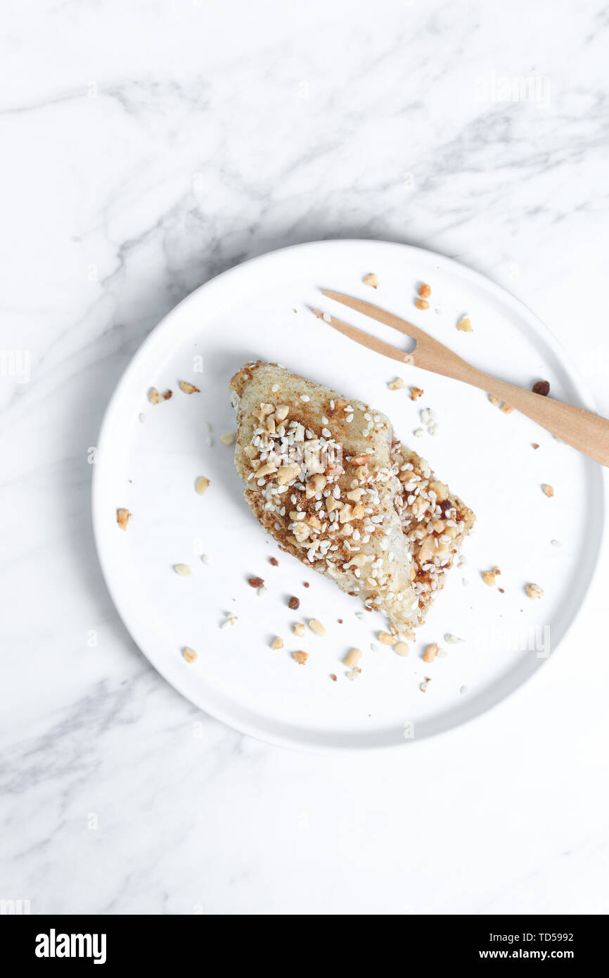 Fresh style Chinese traditional snack hemp Ciba rice cake Stock Photo ...