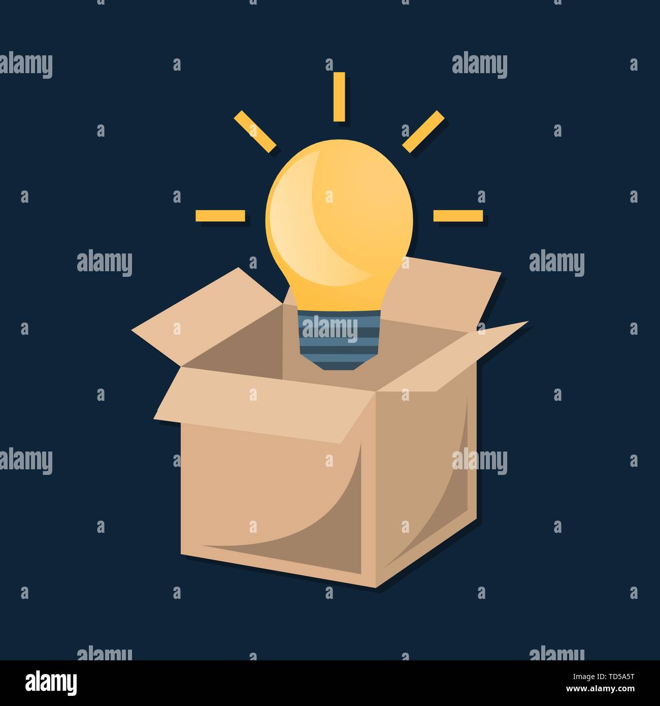 think positive outside box concept symbol vector illustration Stock ...