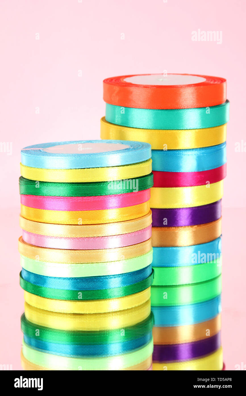 Vibrant pink fabric ribbons hi-res stock photography and images - Alamy