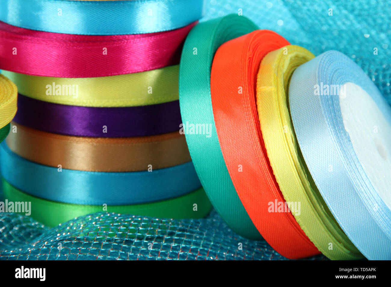 Bright ribbons close-up Stock Photo - Alamy
