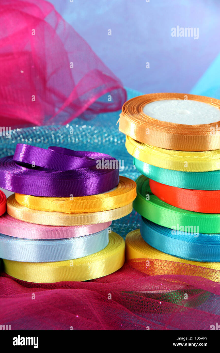 Bright ribbons on bright background Stock Photo - Alamy