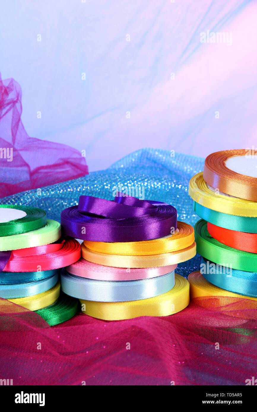 Bright ribbons on bright background Stock Photo - Alamy