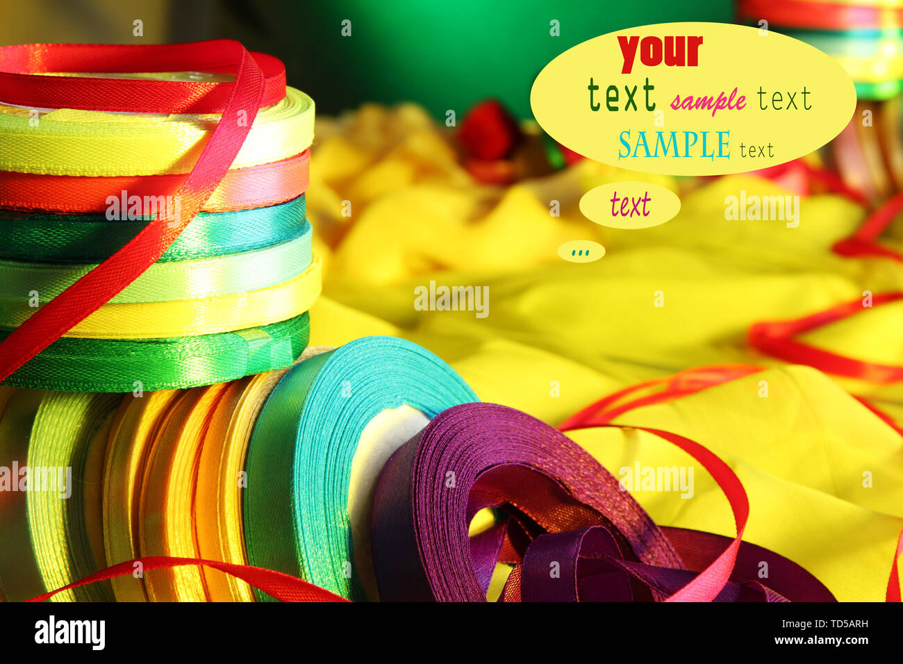 Bright ribbons on bright background Stock Photo - Alamy