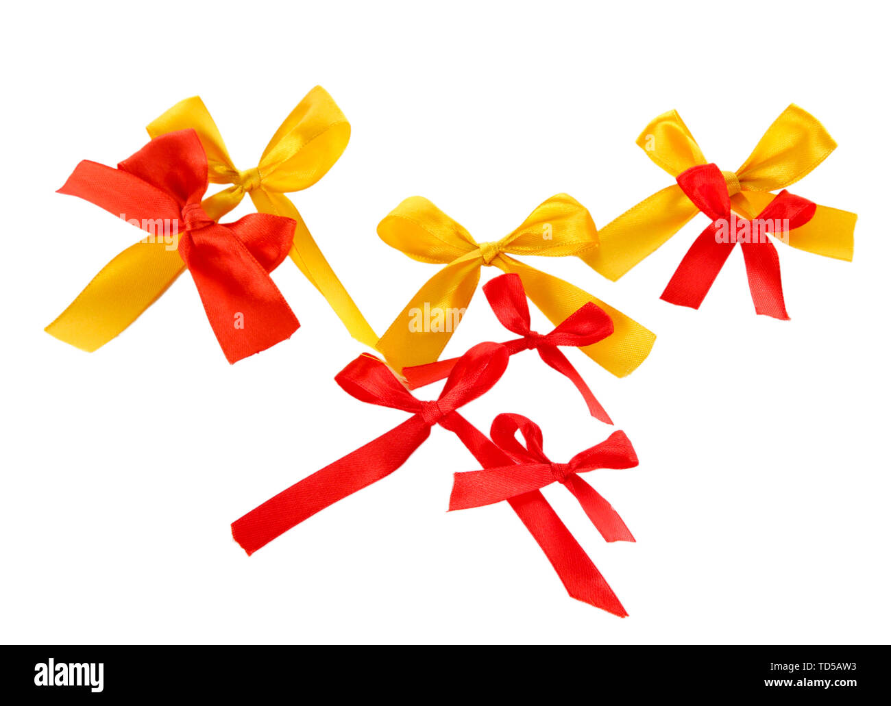 Various bows isolated on white Stock Photo - Alamy