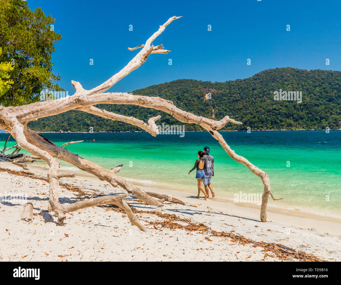 The beach on Ko Rawi island in Tarutao Marine National Park, Thailand ...