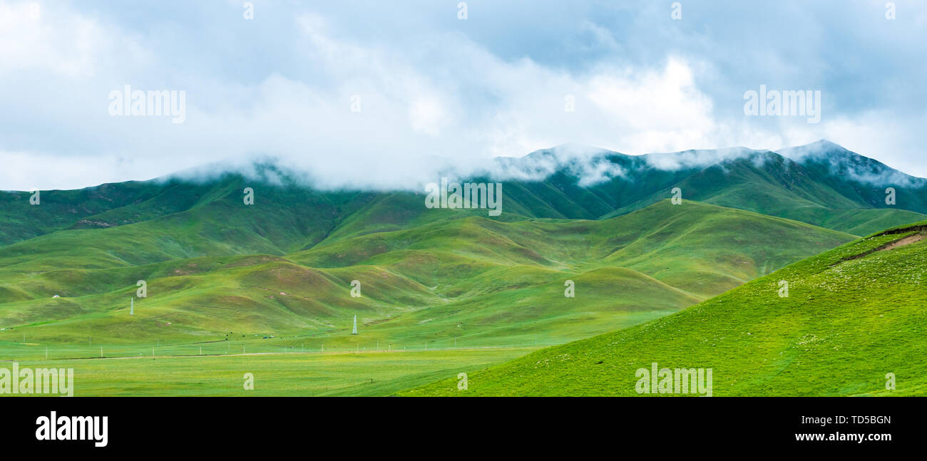 Qilian Mountain prairie Stock Photo - Alamy
