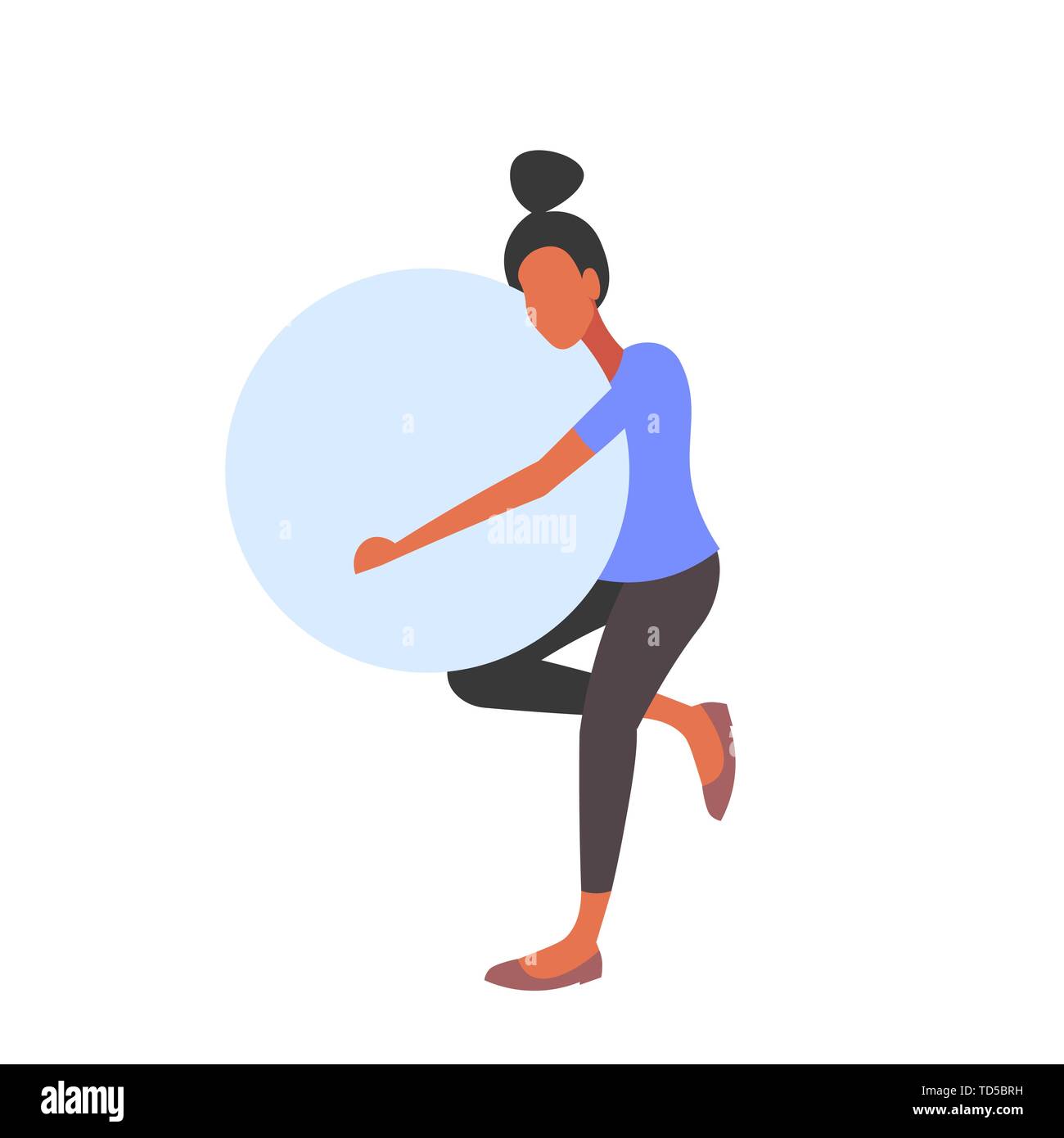 Carrying A Heavy Ball Exercises Clipart