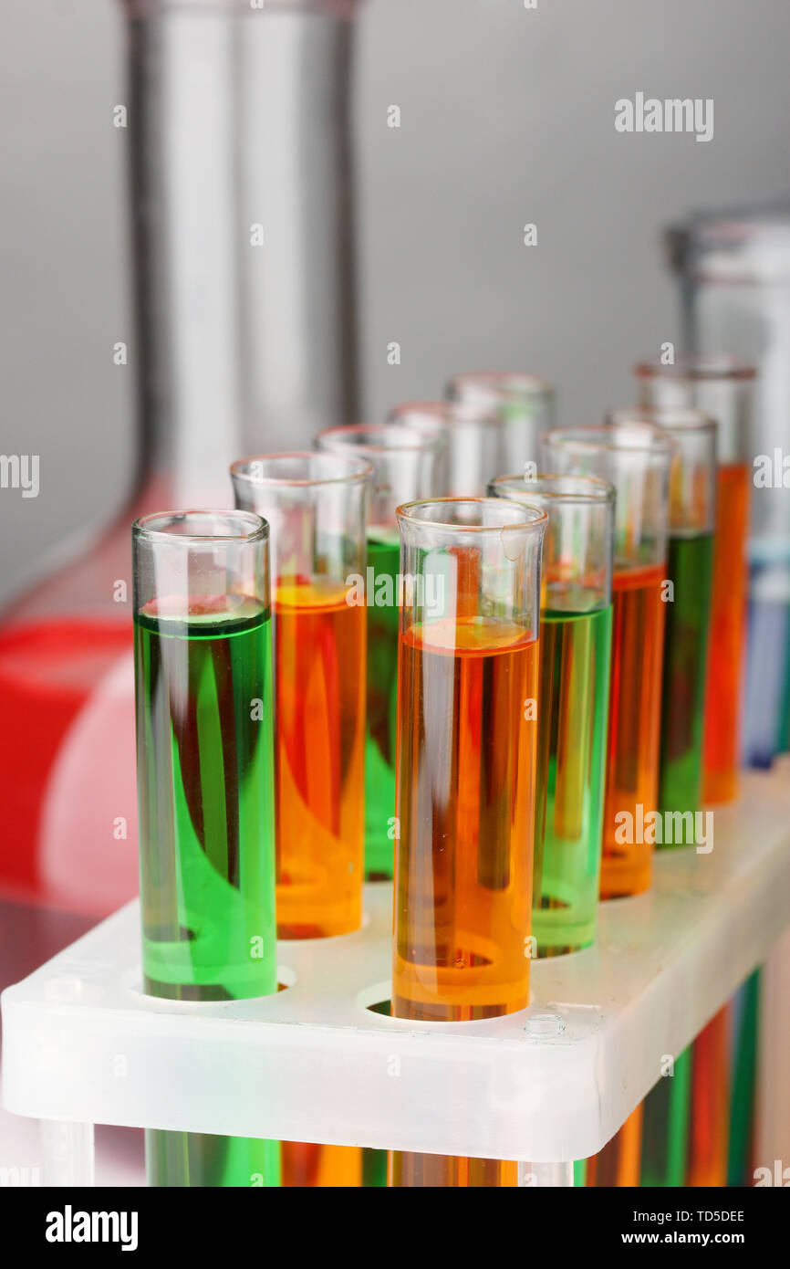 Test tube orange color fluid hi-res stock photography and images - Alamy