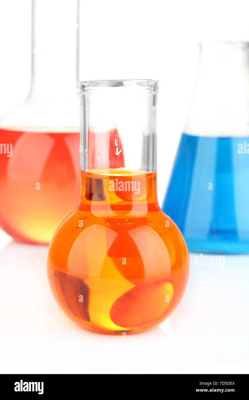 Test-tubes isolated on white Stock Photo - Alamy