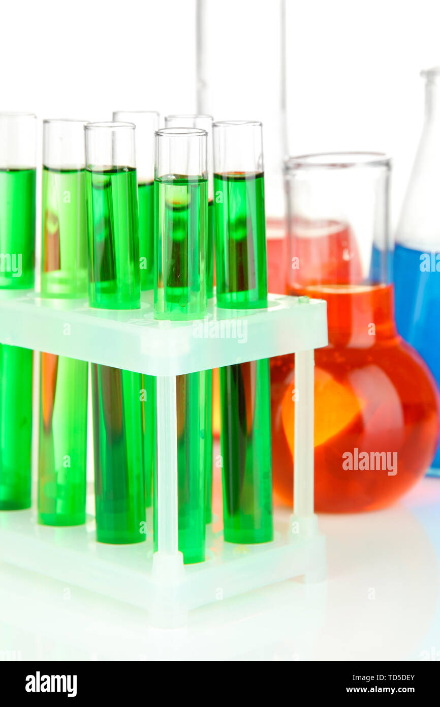 Test-tubes isolated on white Stock Photo - Alamy