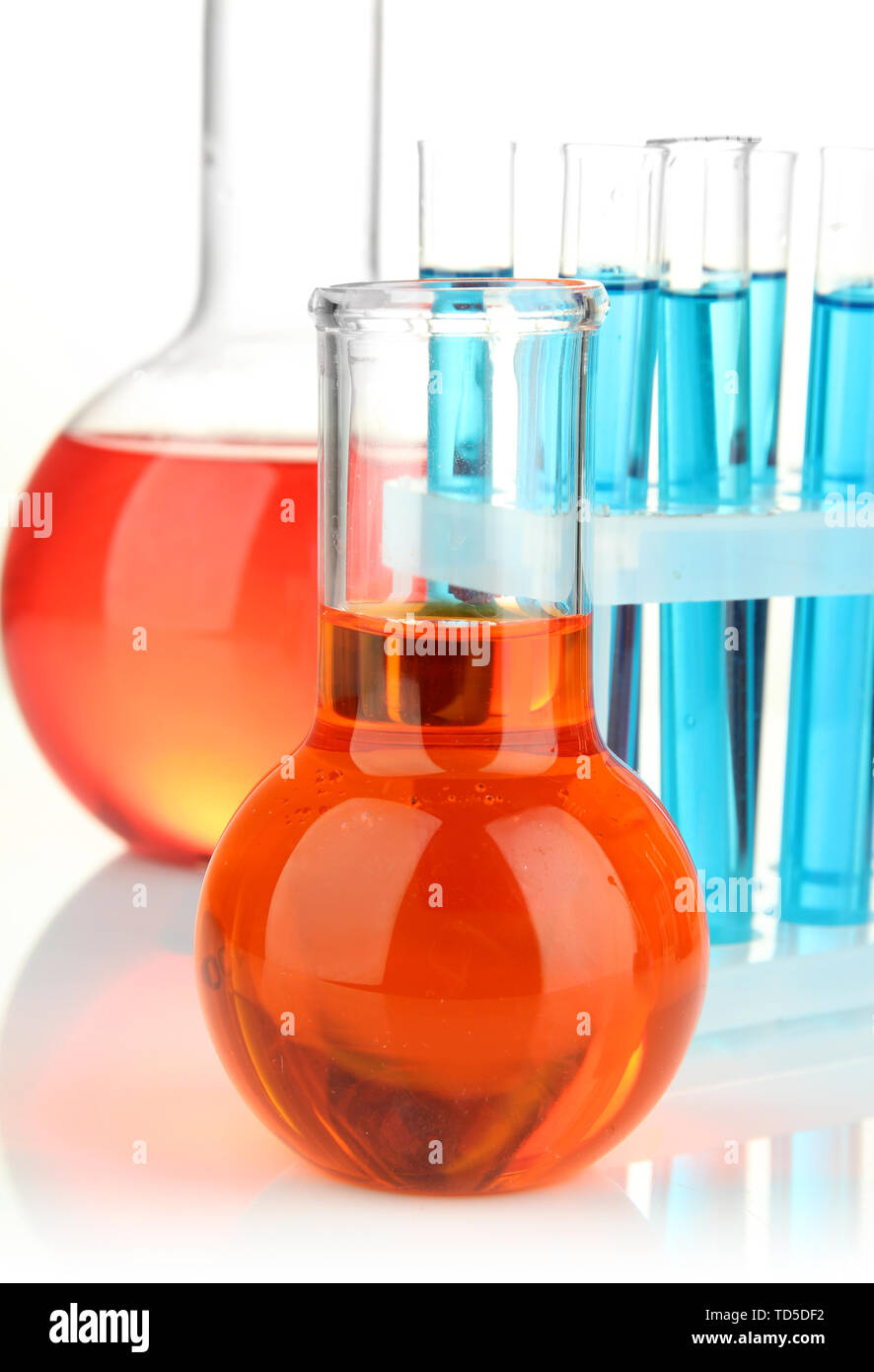 Test-tubes isolated on white Stock Photo - Alamy