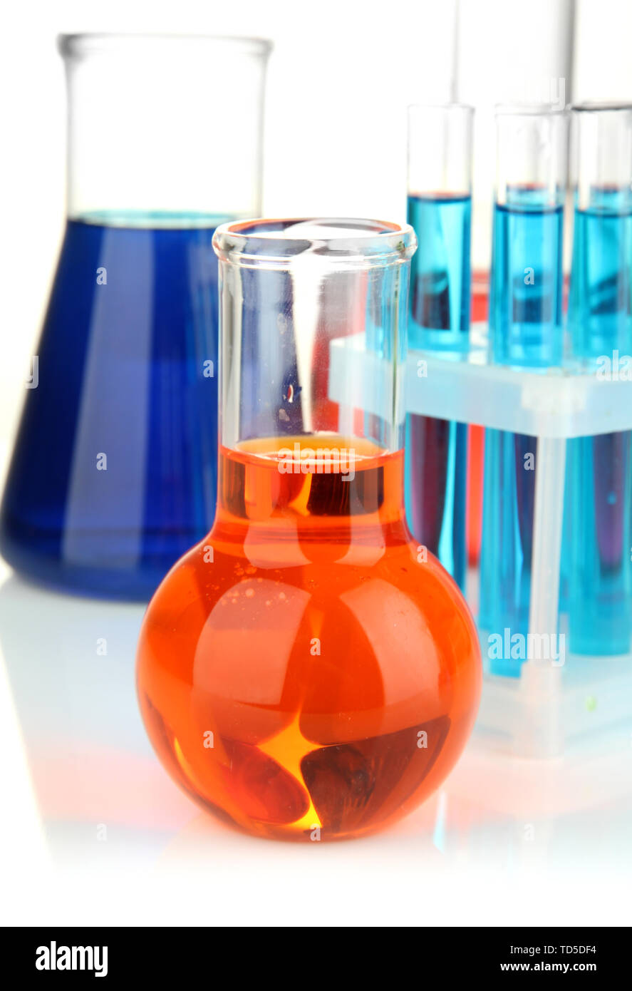 Test-tubes isolated on white Stock Photo - Alamy