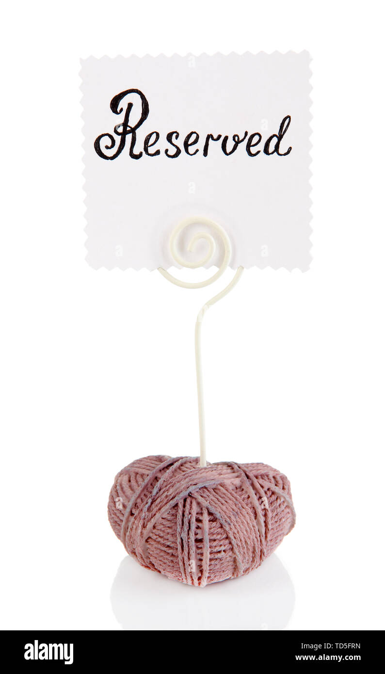 Beautiful holder in form of heart with reserved isolated on white Stock ...