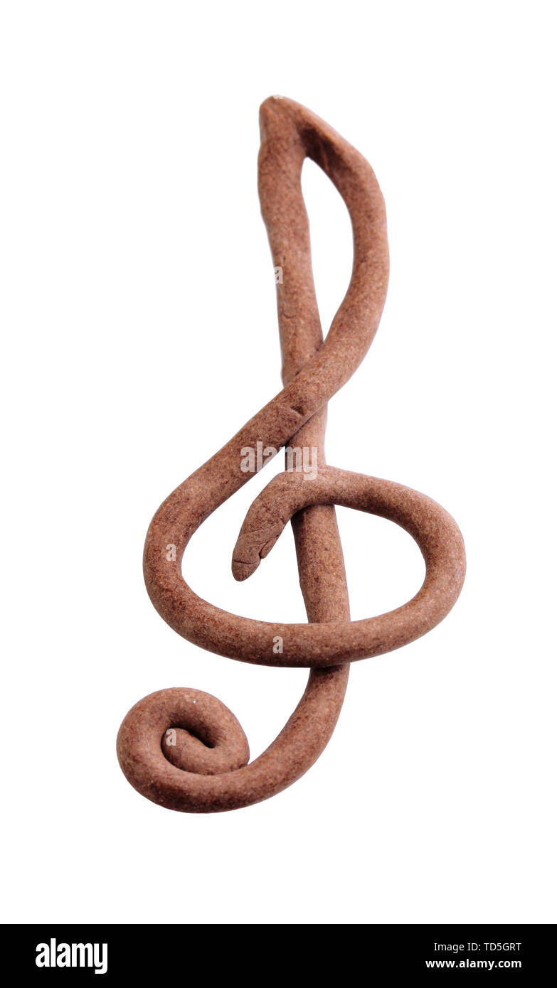 Treble clef isolated on white Stock Photo - Alamy