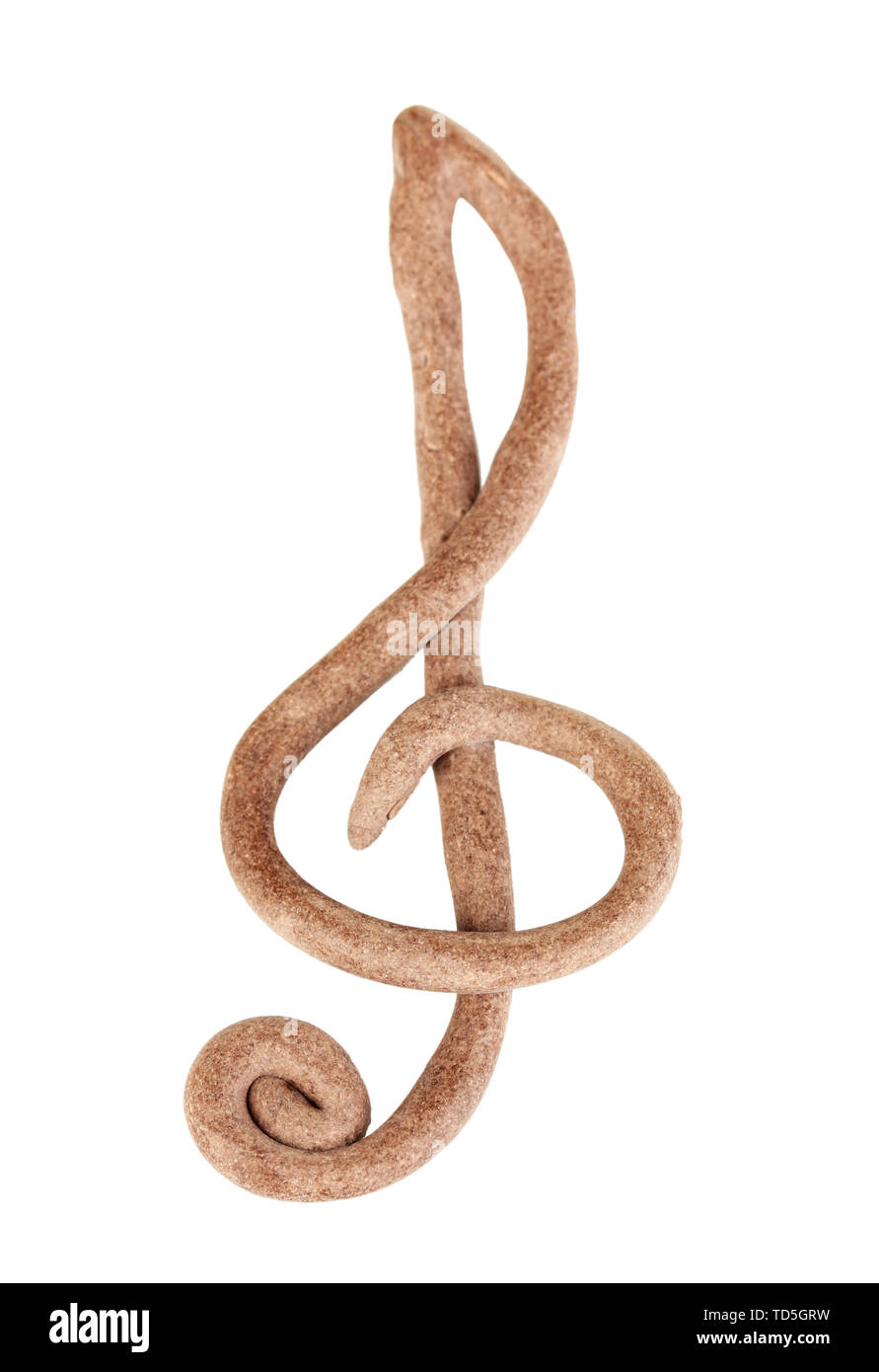 Treble clef isolated on white Stock Photo - Alamy