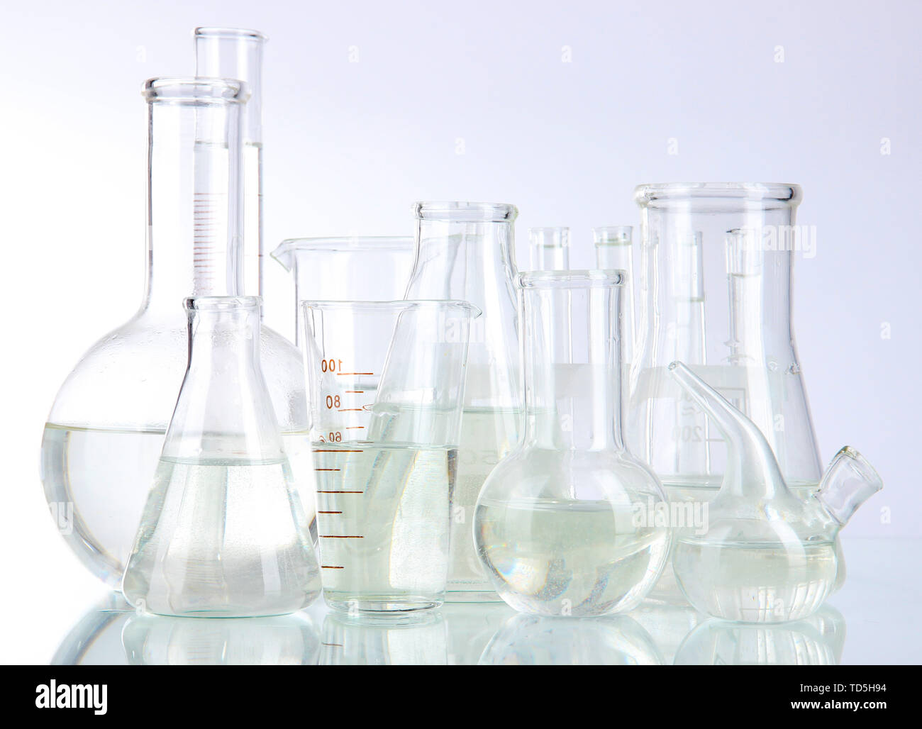 Test tubes isolated on white Stock Photo - Alamy