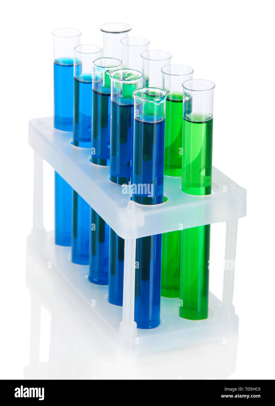 Identical test tubes isolated on white Stock Photo - Alamy