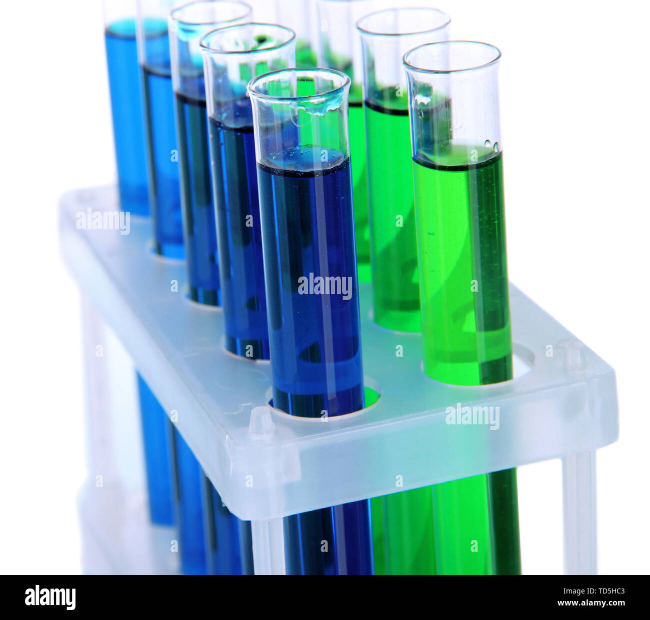 Identical test tubes isolated on white Stock Photo - Alamy