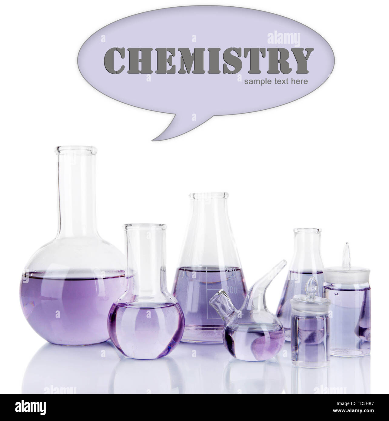 Test-tubes with light purple liquid isolated on white Stock Photo - Alamy