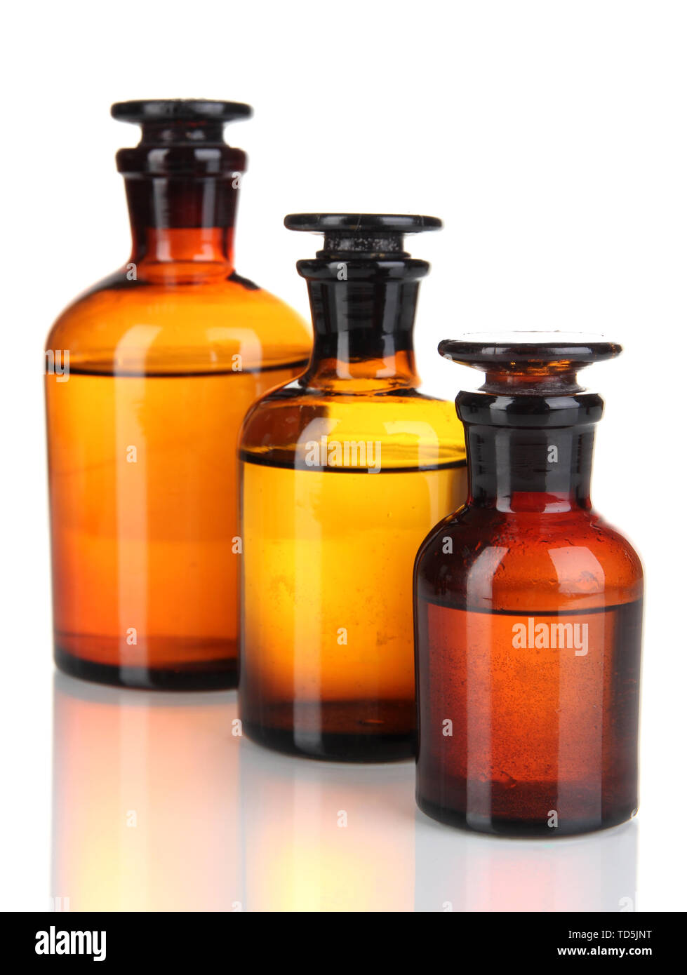 Medicine bottles isolated on white Stock Photo - Alamy