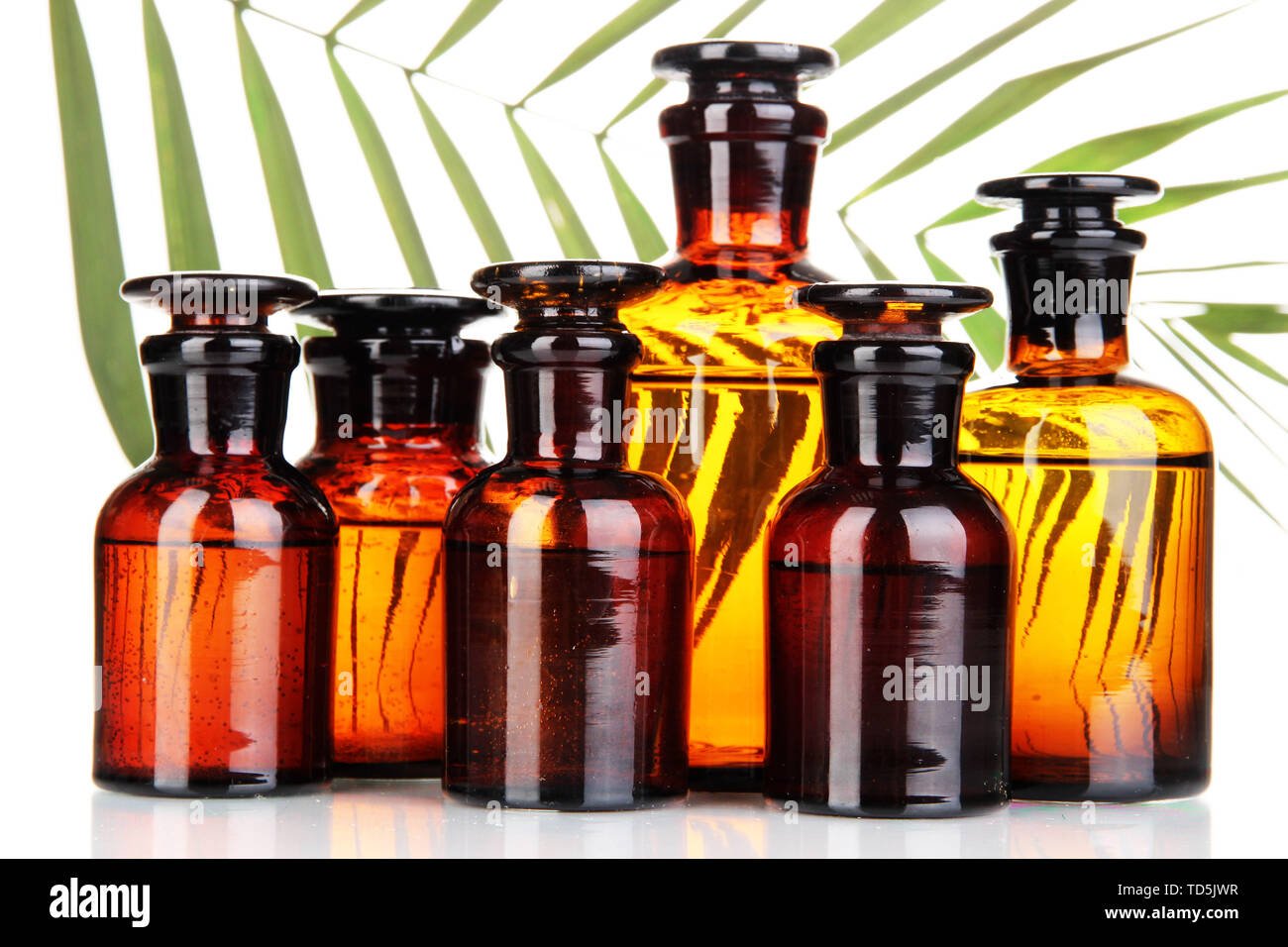 Medicine bottles isolated on white Stock Photo - Alamy