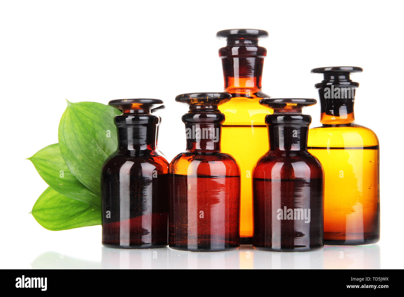 Medicine bottles isolated on white Stock Photo - Alamy